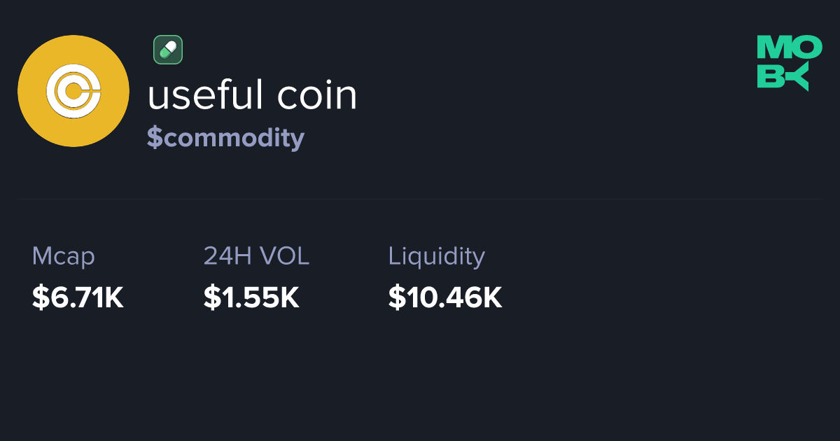 useful coin (COMMODITY) at MobyScreener — Real-Time Token Radar & One ...