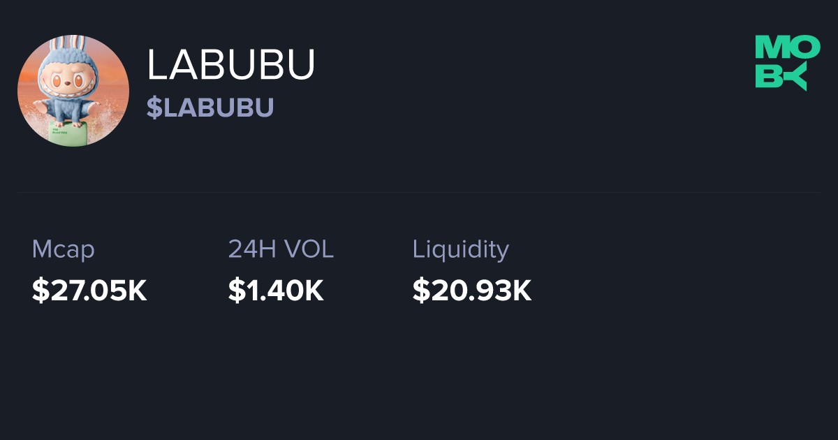 LABUBU (LABUBU) at MobyScreener — Real-Time Token Radar & One-Tap Trading
