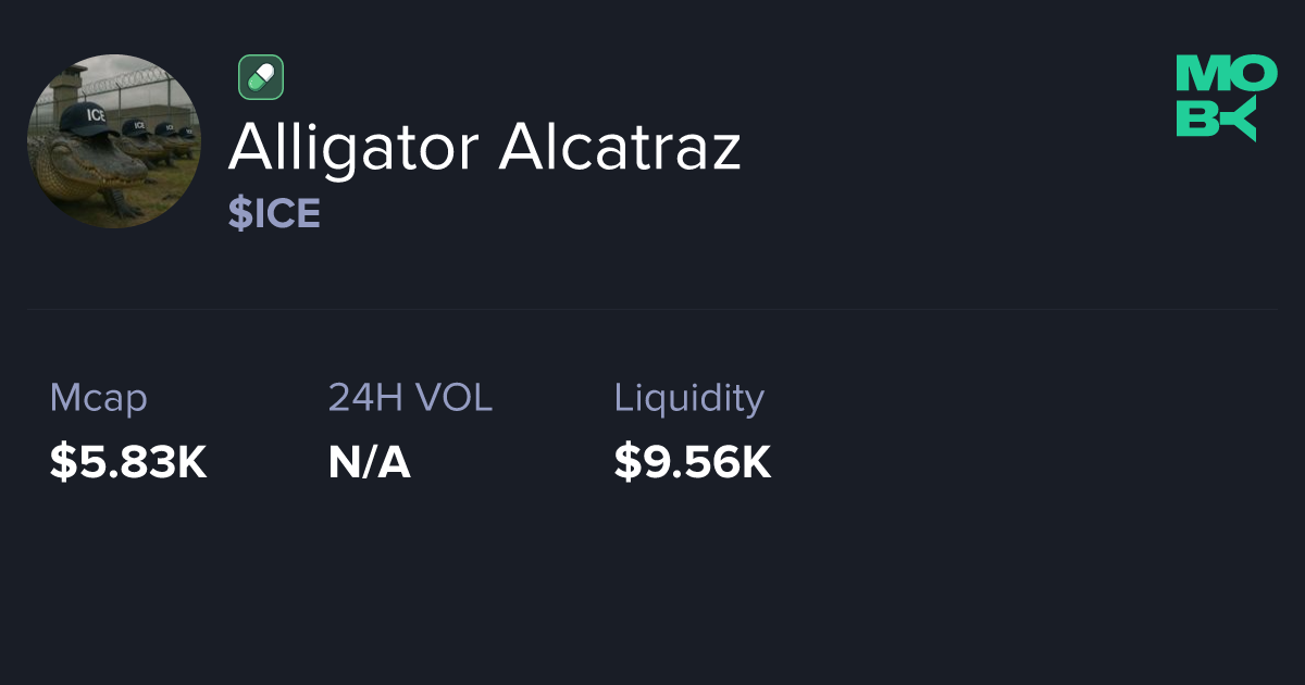 Alligator Alcatraz (ICE) at MobyScreener — Real-Time Token Radar & One ...