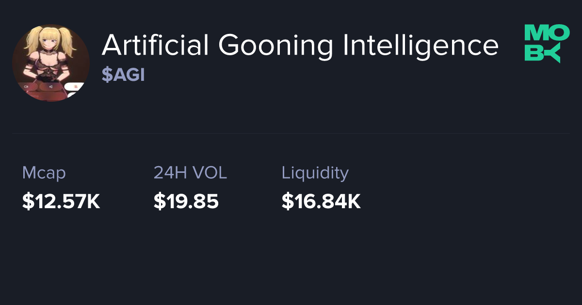 Artificial Gooning Intelligence (AGI) at MobyScreener — Real-Time Token Radar & One-Tap Trading