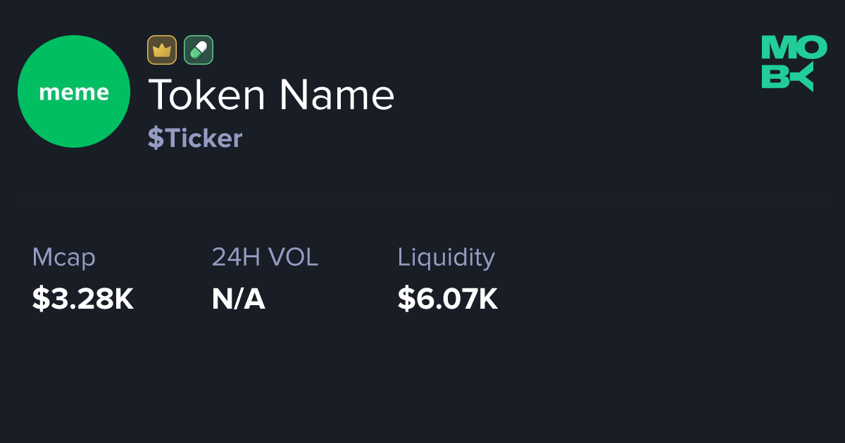 Token Name (TICKER) at MobyScreener — Real-Time Token Radar & One-Tap ...