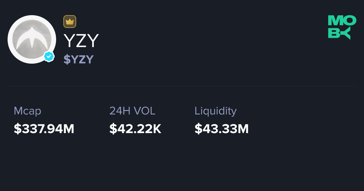 YZY (YZY) at MobyScreener — Real-Time Token Radar & One-Tap Trading