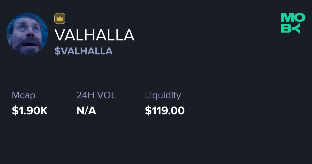 VALHALLA (VALHALLA) at MobyScreener — Real-Time Token Radar & One-Tap ...